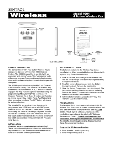 Interlogix Sentrol 4004 Installation Instructions | Manualzz
