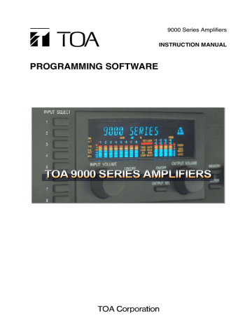 TOA 9000 manual | Manualzz