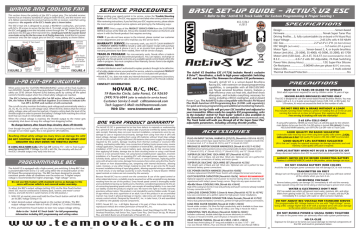 Novak Activ8 V2 Basic Set-Up Guide | Manualzz