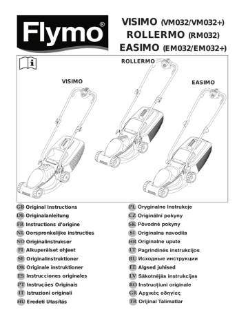 Flymo VISIMO VM032 PLUS, EASIMO EM032 PLUS, EASIMO EM032, VISIMO VM032 ...