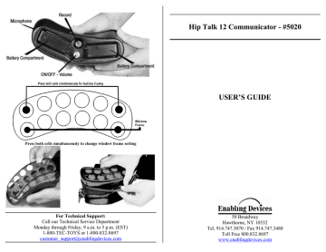 Hip Talk Communicator 12 - User Guide | Manualzz