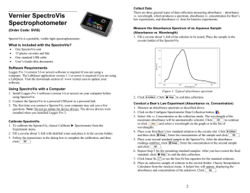Vernier SpectroVis User Manual | Manualzz