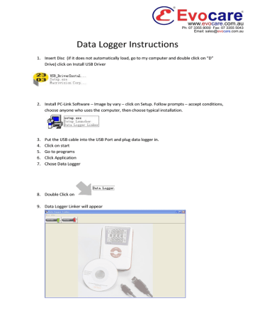 Evocare NV600 Data Logger Instructions | Manualzz