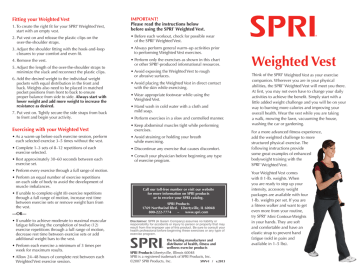SPRI Weighted Vest Exercise Guide - Enhance Your Workouts | Manualzz