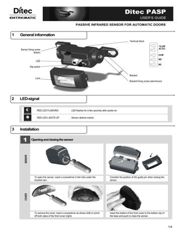Ditec PASP User's Guide | Manualzz