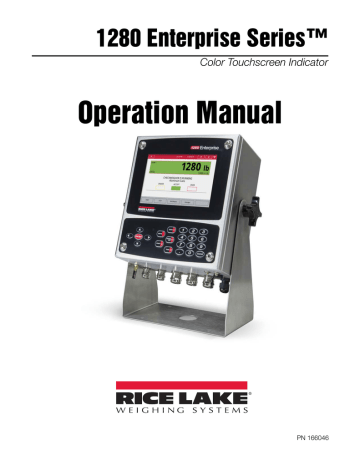 Rice Lake 1280 Enterprise Series Operation Manuals | Manualzz