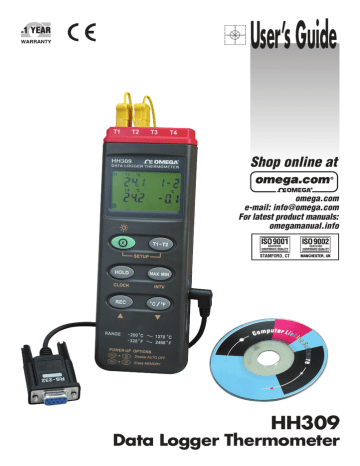 Omega HH309 Owner Manual | Manualzz