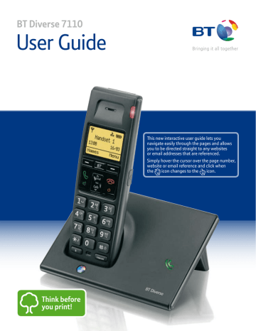 BT Diverse 7110 User guide | Manualzz