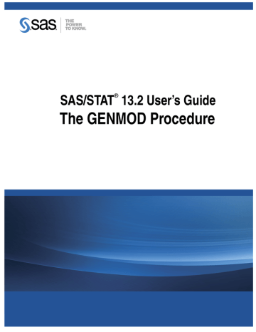 SAS/STAT 13.2 User's Guide: The GENMOD Procedure | Manualzz