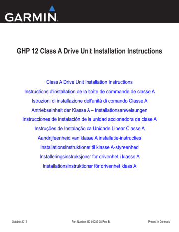 Garmin Drive Unit Class A GHP 12 Installation Instructions | Manualzz