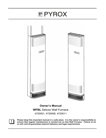 Bonaire Pyrox Deluxe Wall Furnace | Manualzz