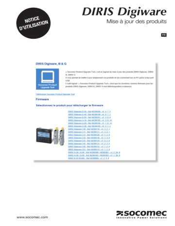 Socomec Software solution Mode d'emploi | Manualzz