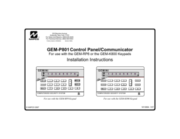 NAPCO GEM-P801 Installation Instructions | Manualzz