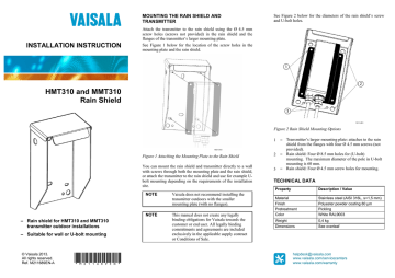 Vaisala HMT310 manual | Manualzz
