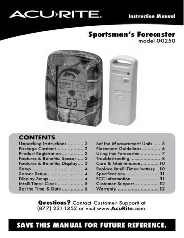 AcuRite Weather Station Instruction manual | Manualzz