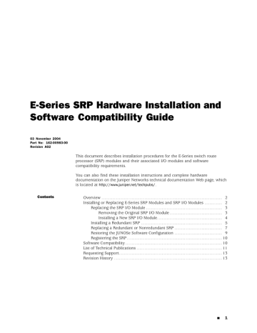 Juniper E320 Guide | Manualzz
