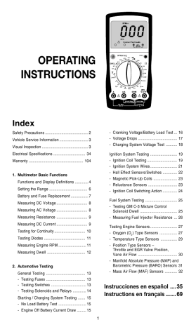 Bosch Multimeter Operating Instructions | Manualzz