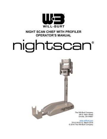 Night Scan Chief with Profiler Operator's Manual | Manualzz
