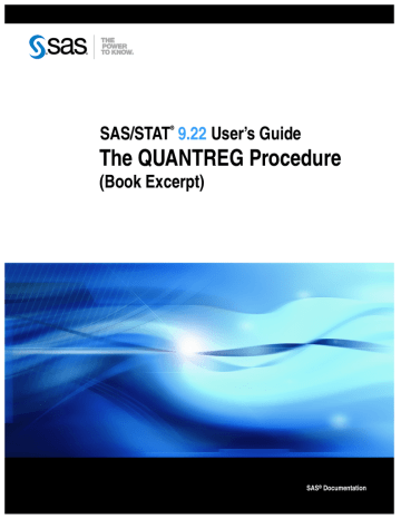 QUANTREG Procedure User's Guide | Manualzz
