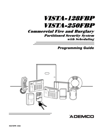 ADEMCO VISTA-128FBP Programming Manual | Manualzz