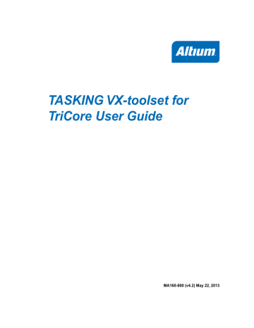 TASKING VX-toolset for TriCore User Guide | Manualzz