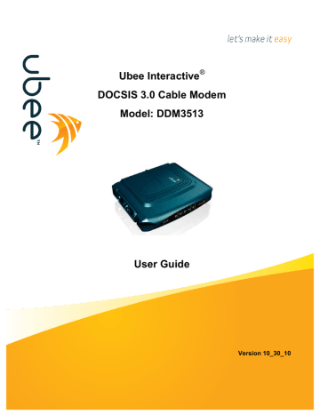 Ubee DDM3513 User manual | Manualzz