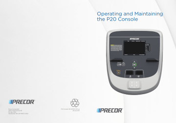 Precor P20 Console Operating & Maintenance Manual | Manualzz