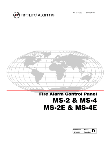 Fire-Lite MS-4 User manual | Manualzz