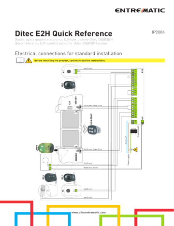 Entrematic Ditec E2H IP2084 Owner Manual | Manualzz