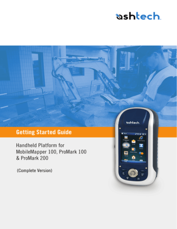 ashtech ProMark 100 Getting Started Manual | Manualzz