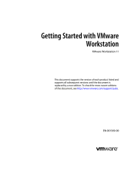 VMware Workstation 11.0 - Instructions, Getting started guide