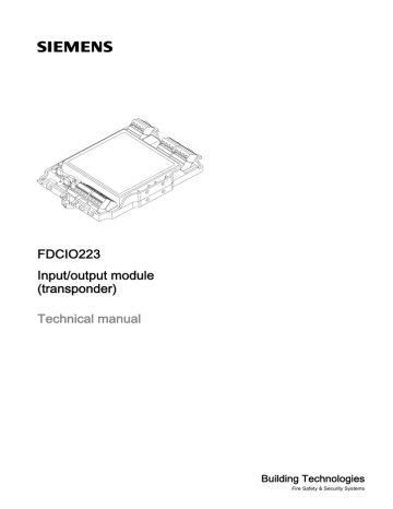 Siemens FDCIO223 Technical Manual | Manualzz