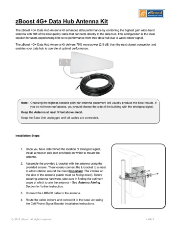 zBoost 4G+ Data Hub Antenna Kit - User Manual | Manualzz