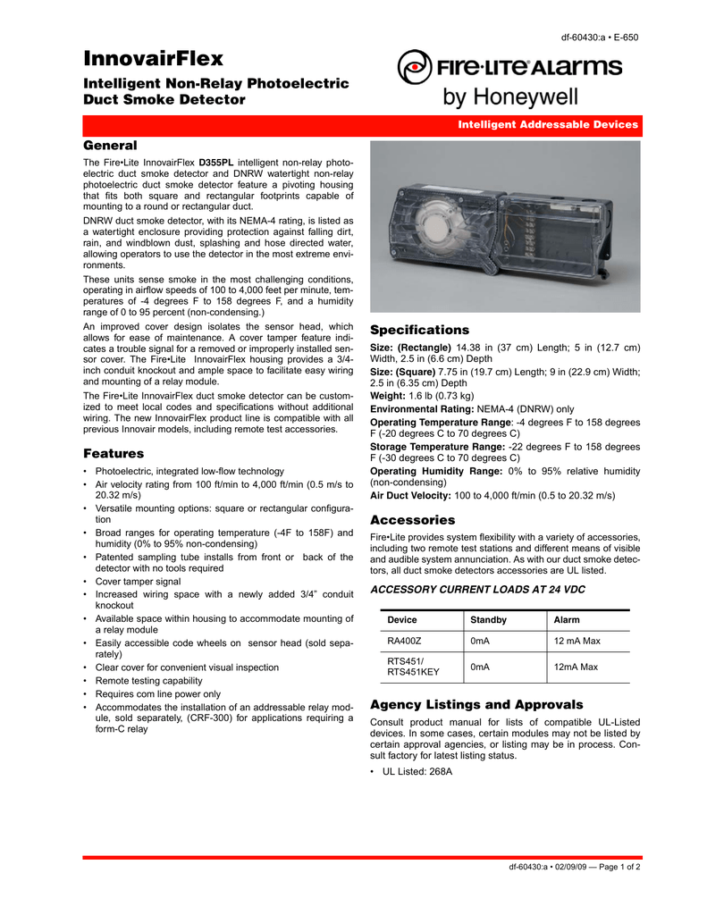Firelite D355PL | Manualzz