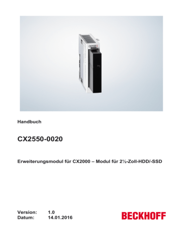 Erweiterungsmodul CX2000 CX2550-0020 Handbuch | Manualzz