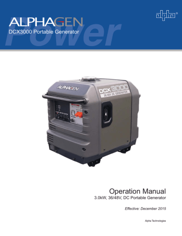 AlphaGen DCX3000 Operation Manual | Manualzz