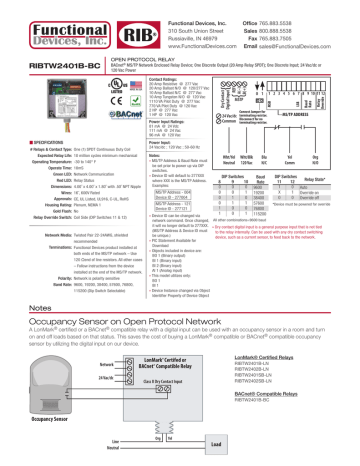 RIBTW2401B-BC Datasheet - Functional Devices | Manualzz
