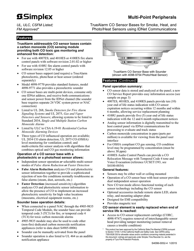 Facility Maintenance & Safety SIMPLEX 4098-9747 CORC CO REPLACEMENT ...