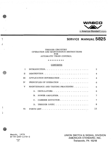 Trigger Circuitry 5825 Service Manual | Manualzz