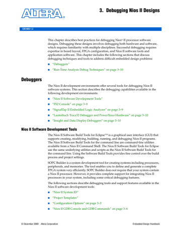 Nios II processor Embedded Design Handbook | Manualzz