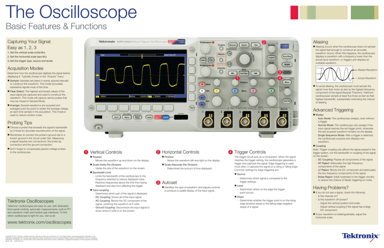 Oscilloscope Reference Poster | Manualzz