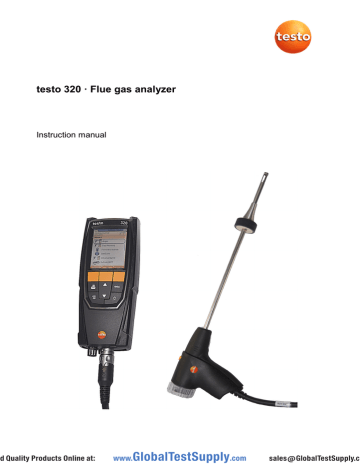 testo 320 Flue Gas Analyzer Instruction Manual | Manualzz