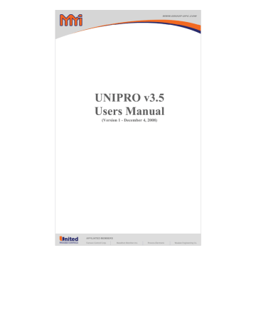 Marathon Monitors UNIPRO Controller v3.5 Users Manual | Manualzz