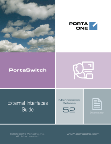 PortaSwitch External Interfaces Guide - MR52 | Manualzz