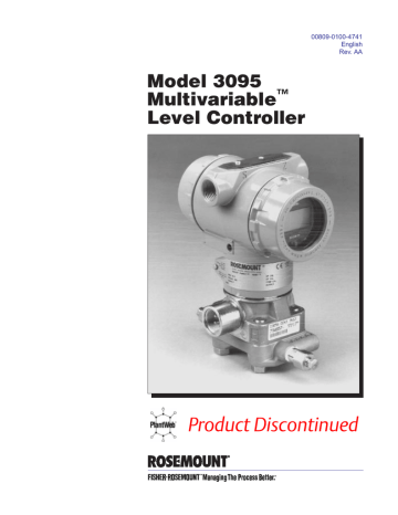 Rosemount 3095 Multivariable™ Level Controller Owner's Manual | Manualzz