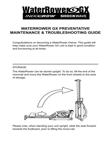 WaterRower GX User Manual | Manualzz