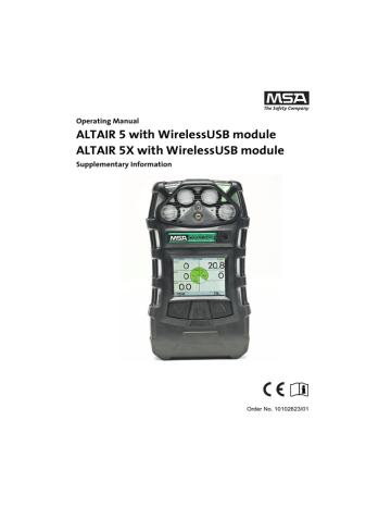 MSA ALTAIR 5X Operating Manual | Manualzz