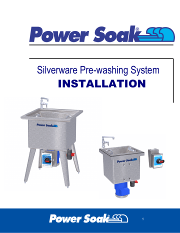 Power Soak Silver Soak Installation manual | Manualzz