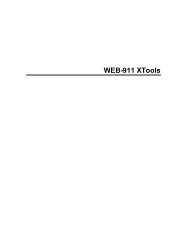 WEB-911 XTools User Manual | Manualzz