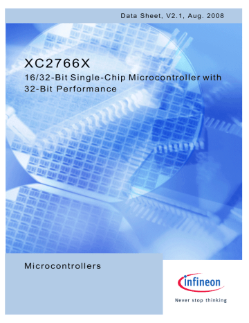 Infineon SAK-XC2766X-96F66L AC Microcontroller Data Sheet | Manualzz